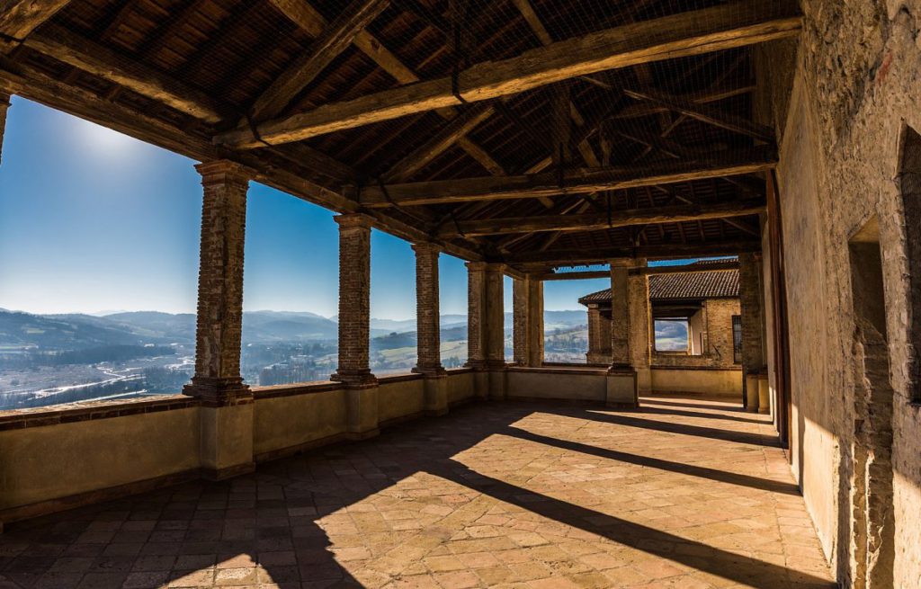 The Castle of Torrechiara (Parma, Italy), the fortress with a frescoed ...
